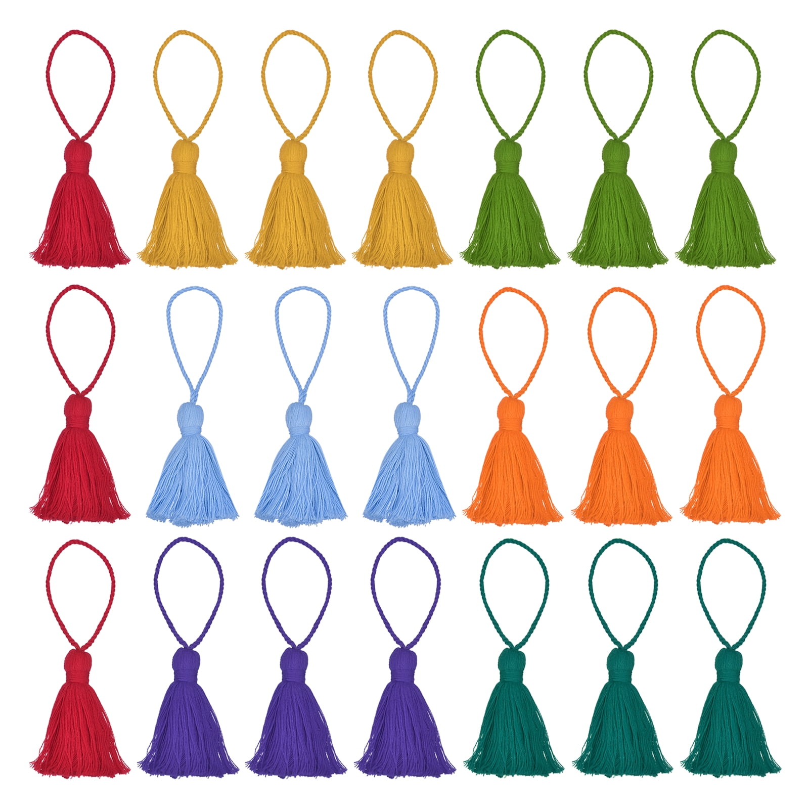 21 Packs Bookmark Tassels 4.3 Inch Multiple Colors Hanging Loop Small ...