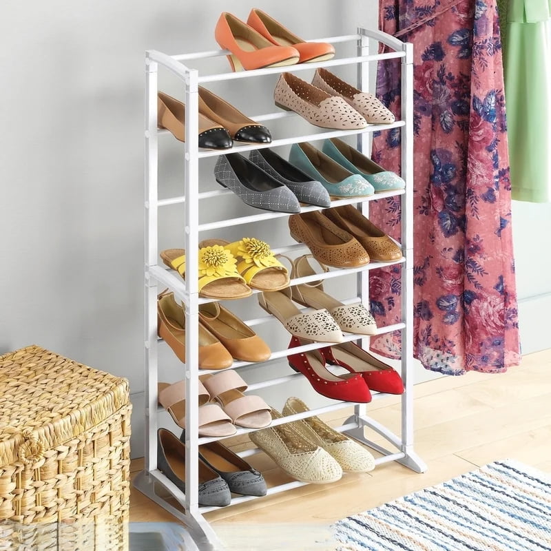 21-Pair Shoe Rack Organizer Portable 7-Tier Storage Solution Small ...