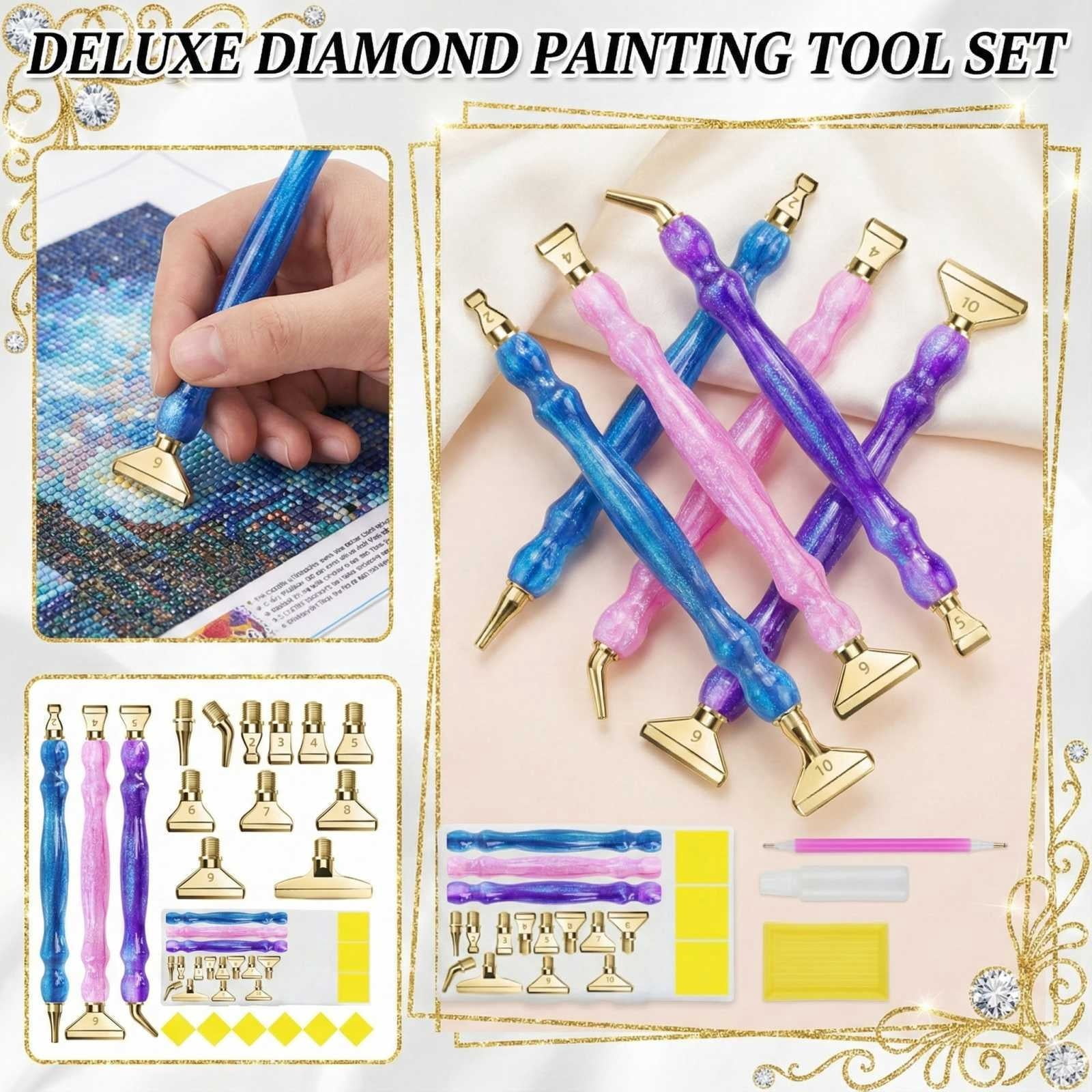 21 Pcs Diamond Art Paintings Pen Kits,Diamond Art Pens 5D Diamond Paint ...