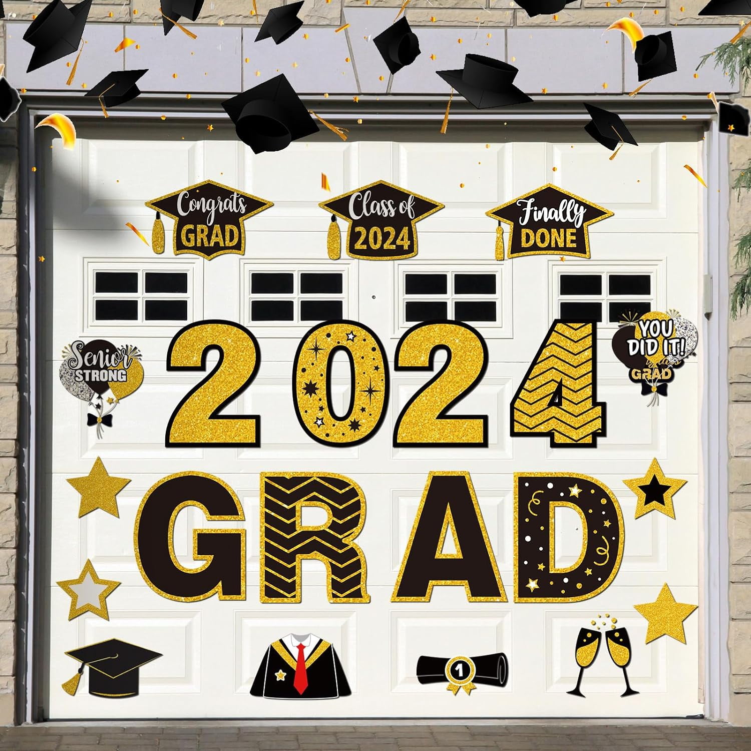 21 Pcs Graduation Garage Door Magnets 2024 Car Magnets Graduated ...