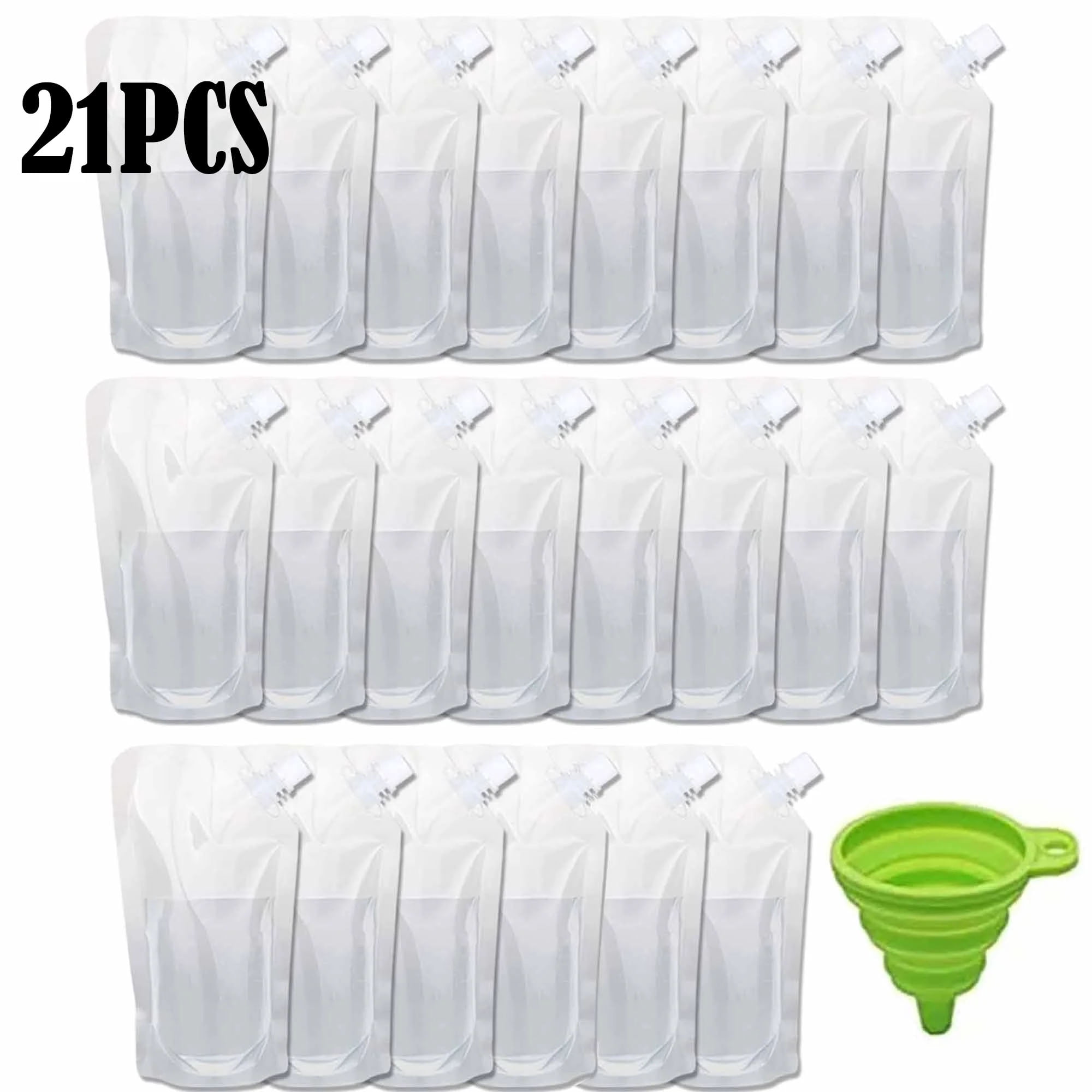 21 Pcs Liquor Flasks Cruise Pouch Reusable Sneak Travel Drinking ...