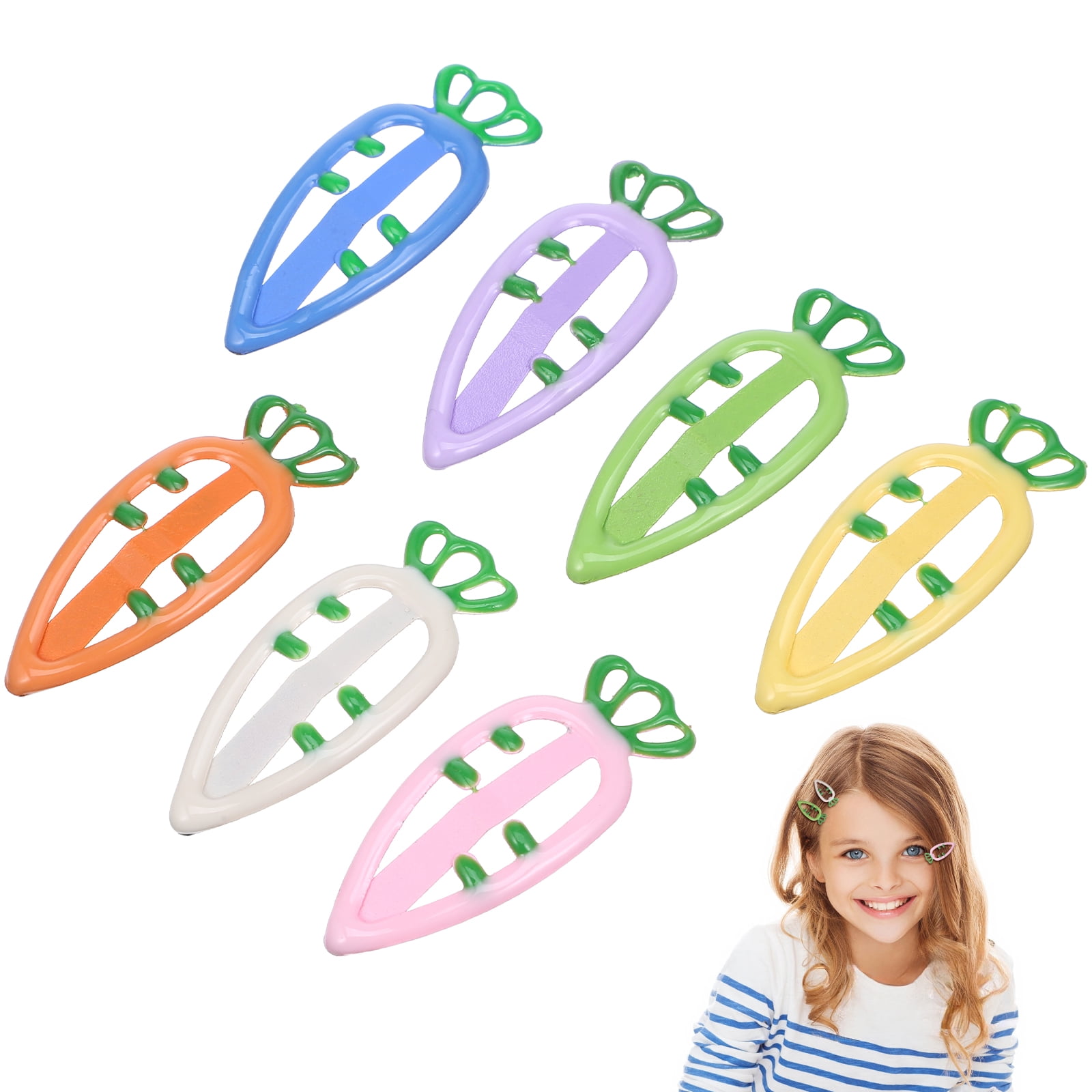 21 Pcs No Crease Hair Clips Wrapped Snap Bb Clip Child 5.00X2.00X0.10CM ...