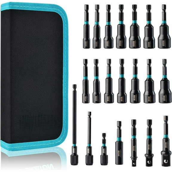 Klein Tools 32930 SAE Magnetic Impact Nut Setter Set, 6-Piece Color ...