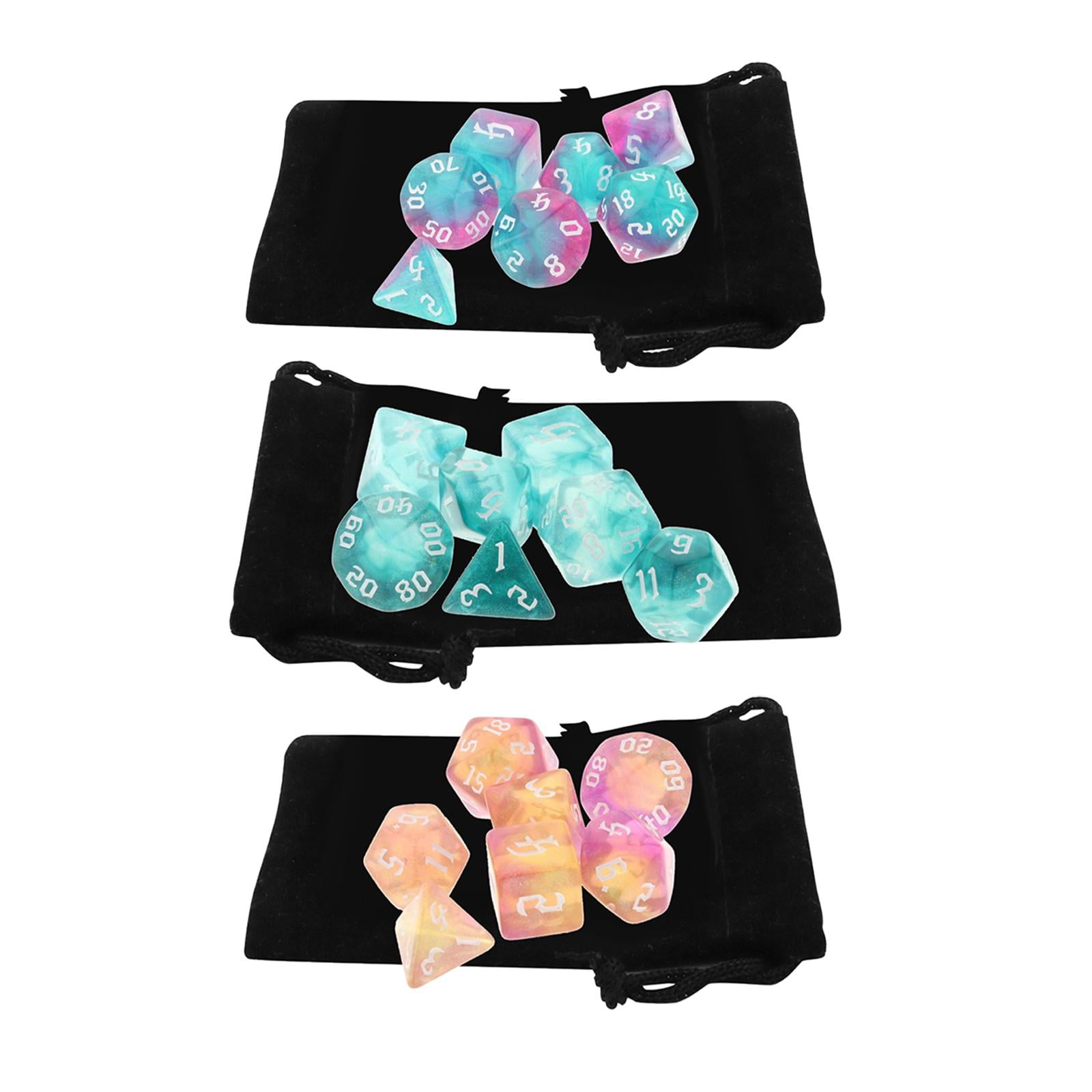 21 Piece Polyhedral Dice Set D4-D20 Tabletop RPG Toy - Walmart.com