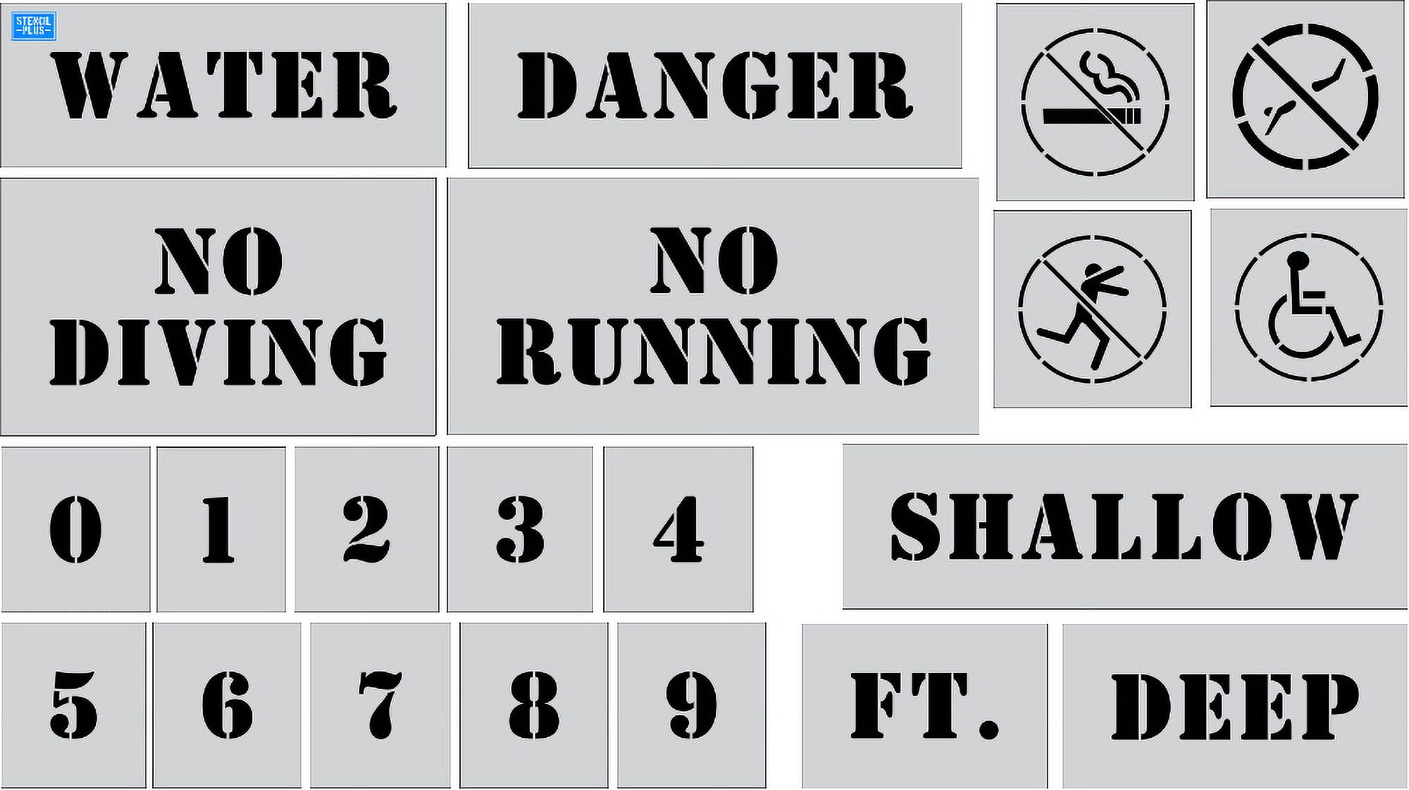 21 Piece Pool Kit Stencils Thickness: .060 - Walmart.com