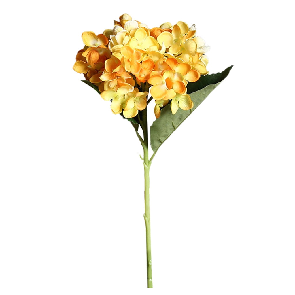 21" Real Touch Hydrangea Artificial Flowers with Long Stem & Leaves ...