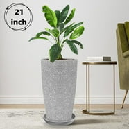 Gardener Select 18-Inch Egg Shaped Planter with Drainage Holes, Indoor ...