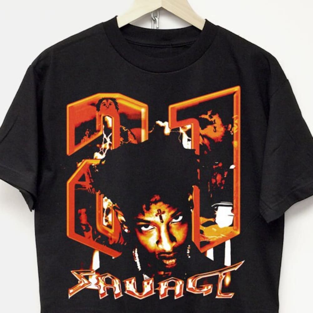21 SAVAGE T-SHIRT vintage rap tee gunna young thug big face DRAKEs ...