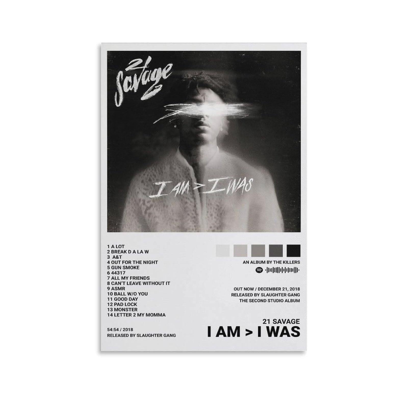 21 Savage, I Am 21 Savage Canvas Poster Bedroom Decoration Landscape ...
