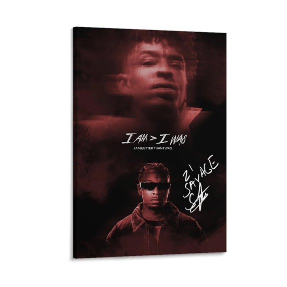 21 Savage Poster, Music Poster Print, Singer Poster Prints Canvas Wall ...