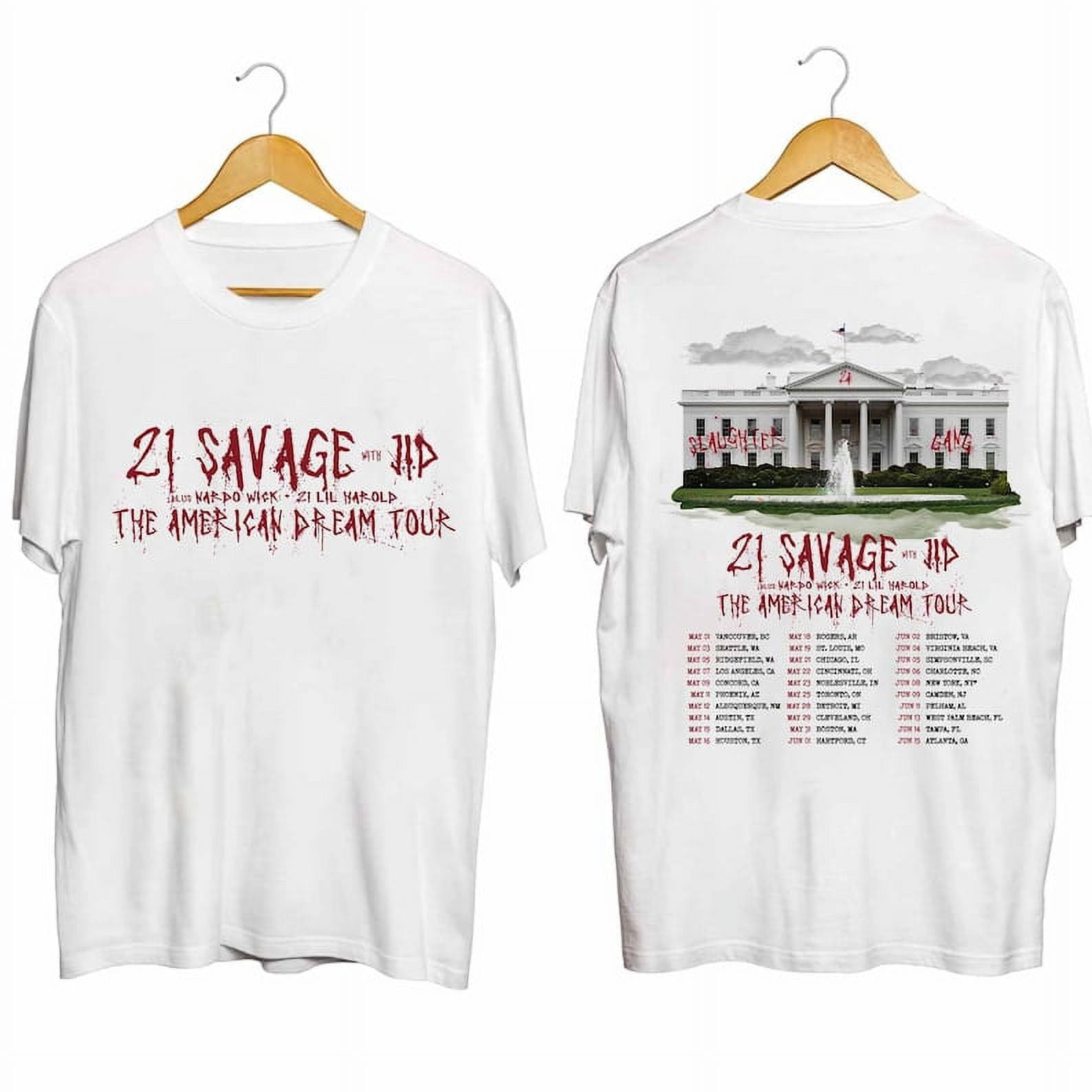 21 Savage - The American Dream Tour 2024 Shirt , 21 Savage Fan Shirt ...