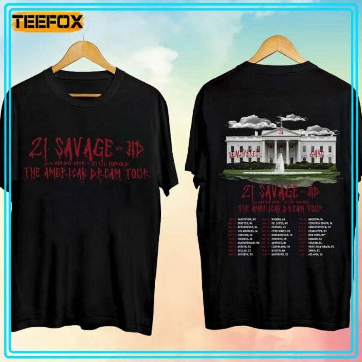 21 Savage – The American Dream Tour 2024 Unisex T-Shirt - Walmart.com