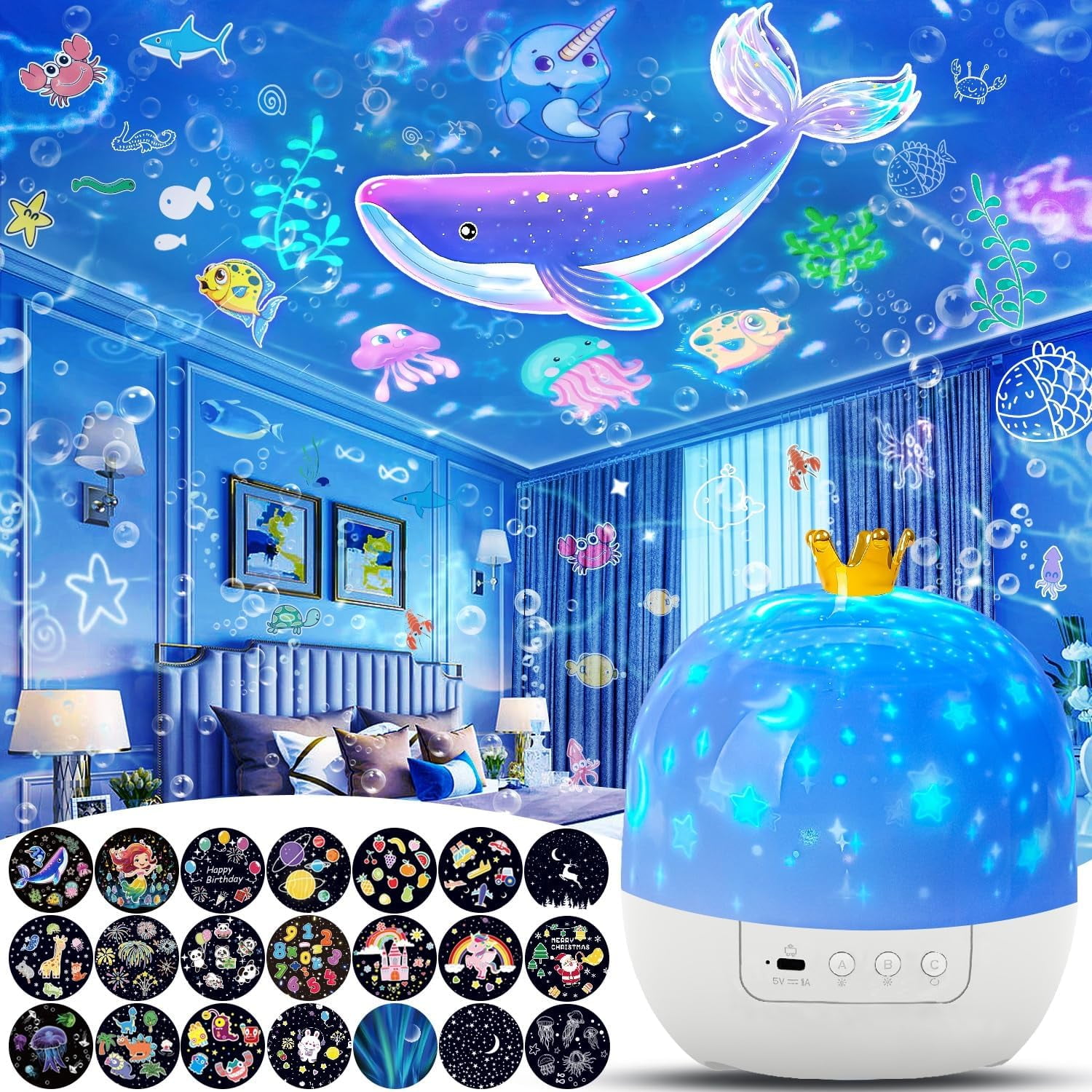 21 Sets of Films, Night Lights for Kids, Star Galaxy Projector, Night ...