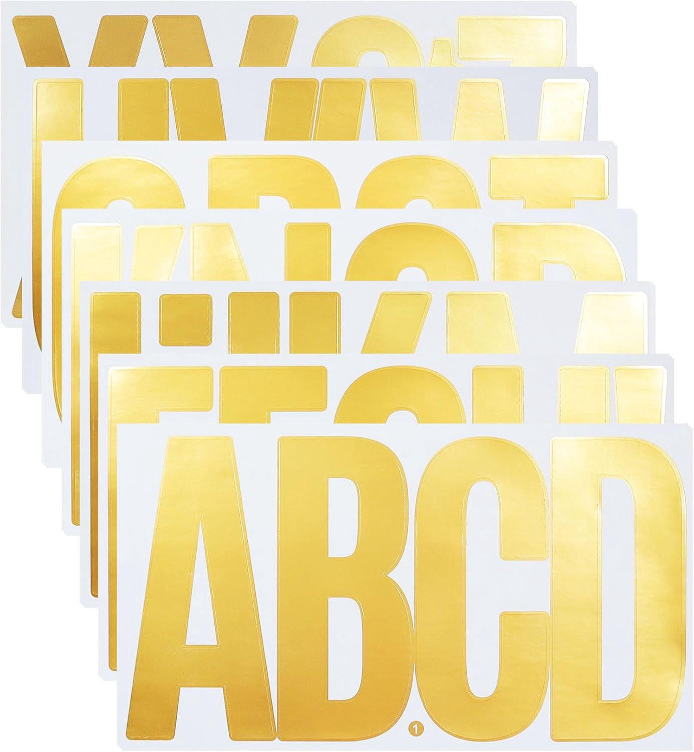21 Sheets 6 Inch Golden Letter Stickers, Self Adhesive Vinyl Capital ...