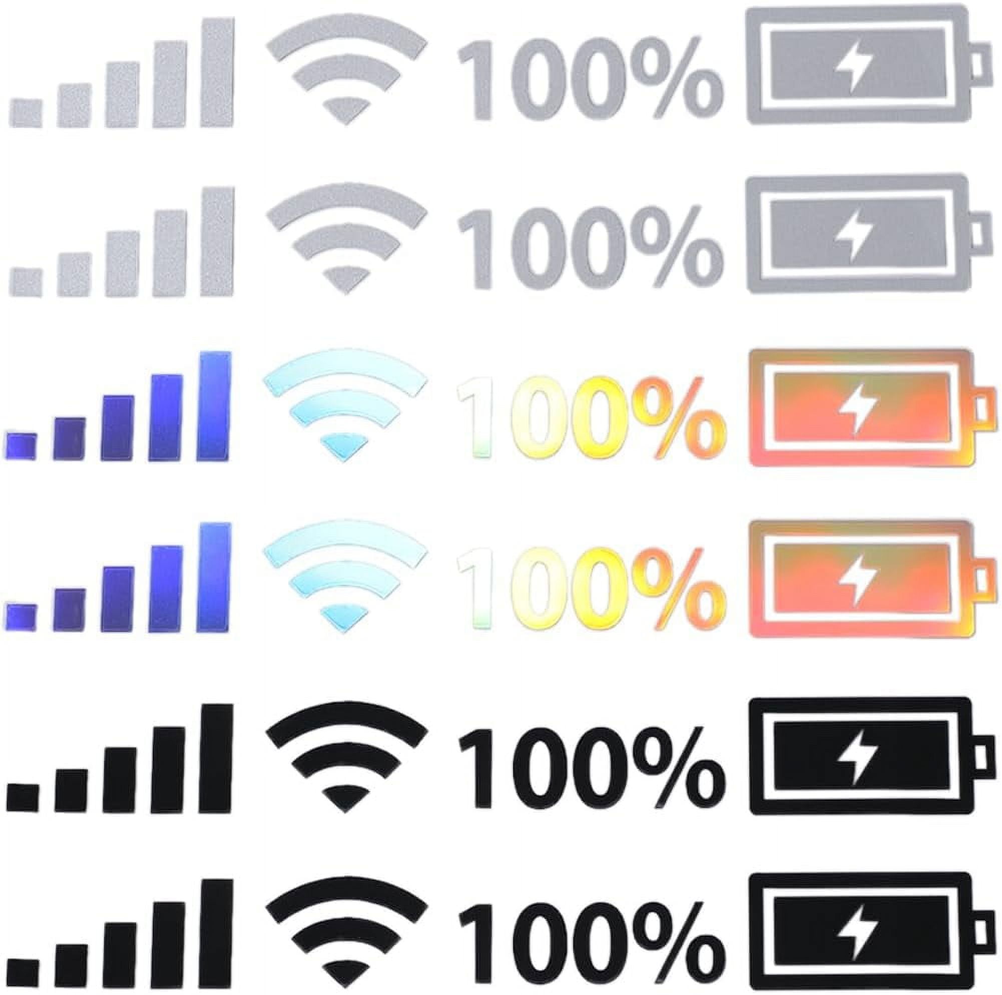 21 Sheets WiFi Signal Power Logo Car Sticker Colorful Backstop 3 Colors ...