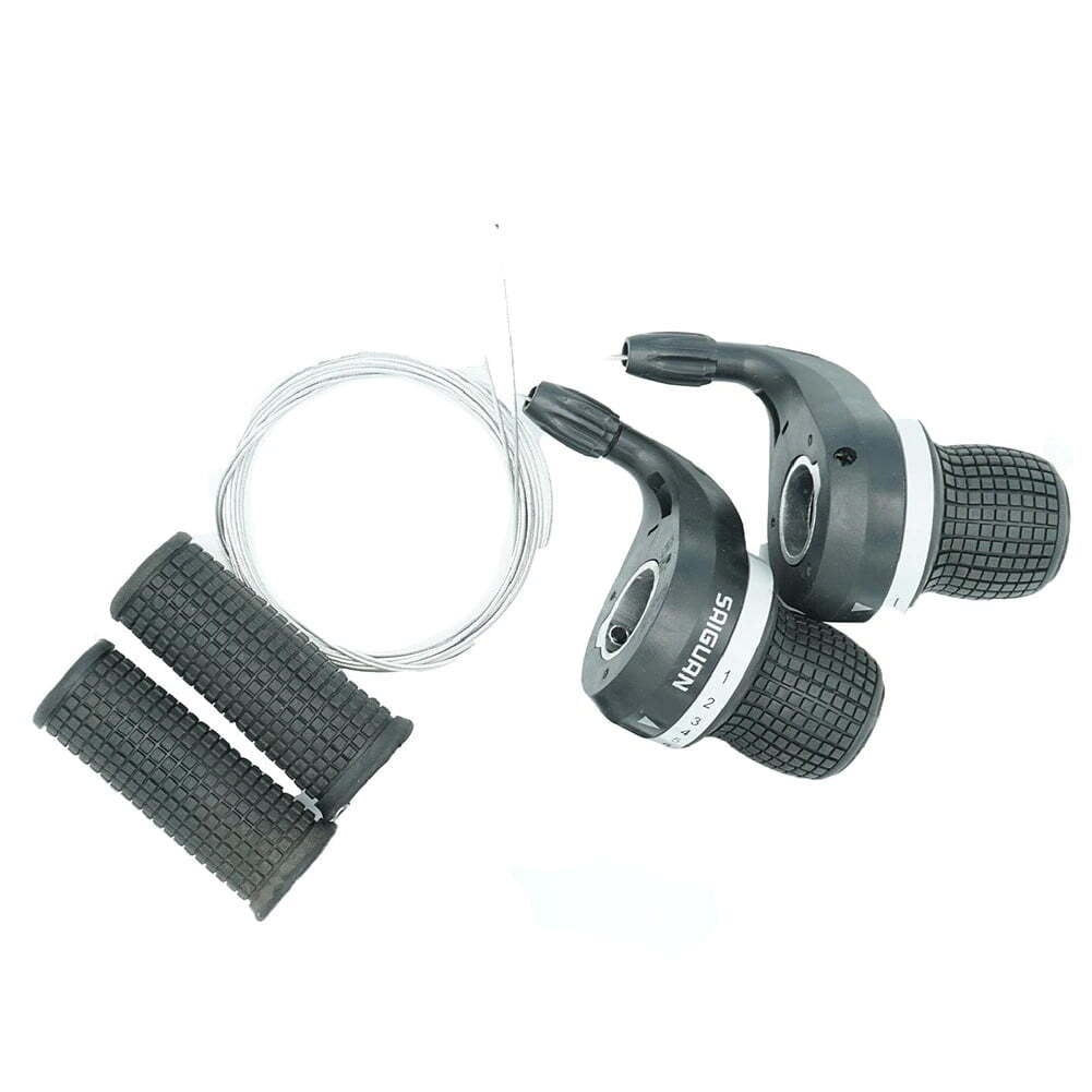 21-Speed Mountain Bike Twist Shifter Set Pair 7x3 Gear Grip Cable Left ...