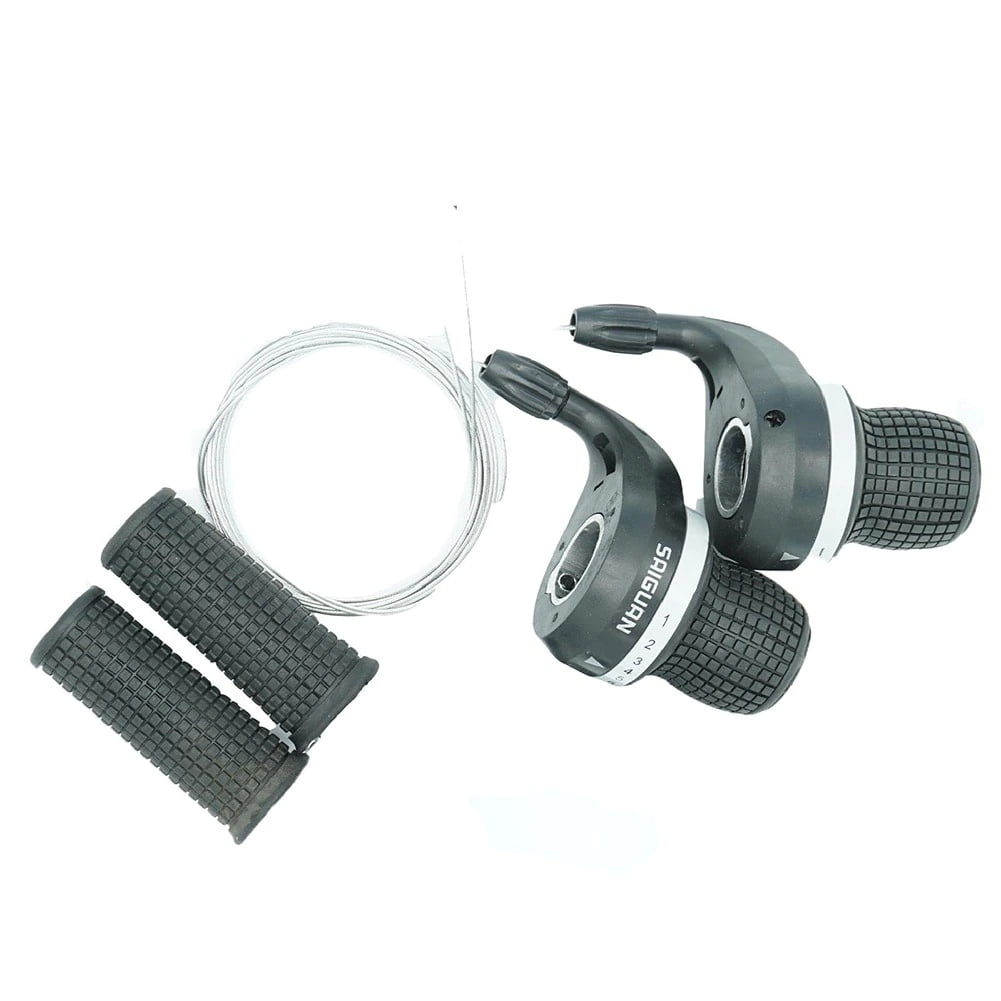 21-Speed Mountain Bike Twist Shifter Set Pair 7x3 Gear Grip Cable Left ...