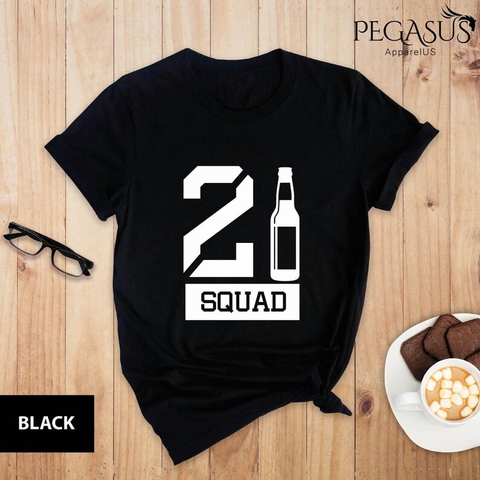 21 Squad 21st Birthday Party Crew Gift Group Shirts Unisex T-Shirt up ...