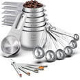 21 Stainless Steel Measuring Cups And Spoons Set Stackable Metal For ...