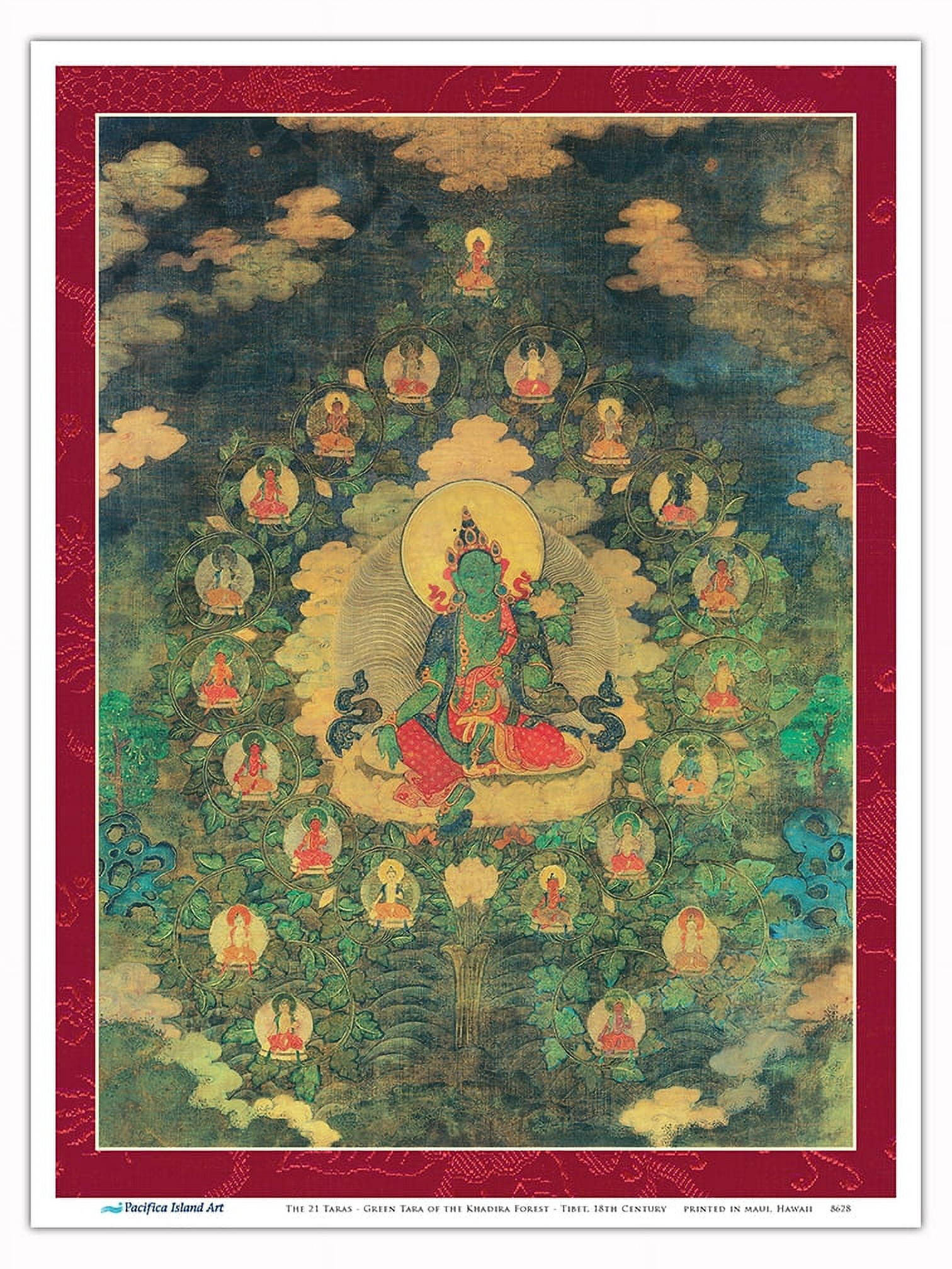 The 21 Taras - Green Tara of the Khadira Fragrant Forest - Vintage ...