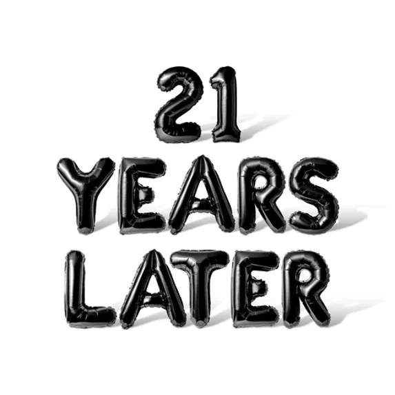 21 YEARS LATER Letter & Number Balloon Banner - 21st Birthday Party ...