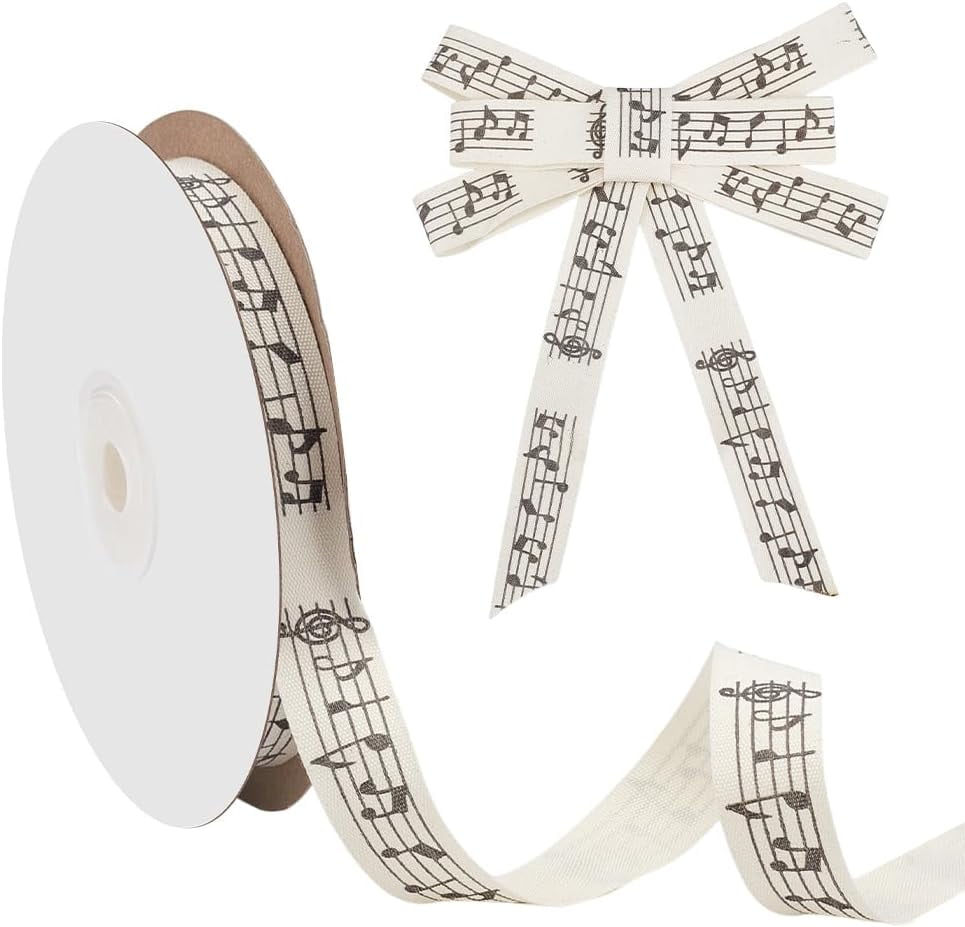 21 Yards Music Notes Ribbon 15mm Musical Grosgrain Ribbon Craft Ribbons ...
