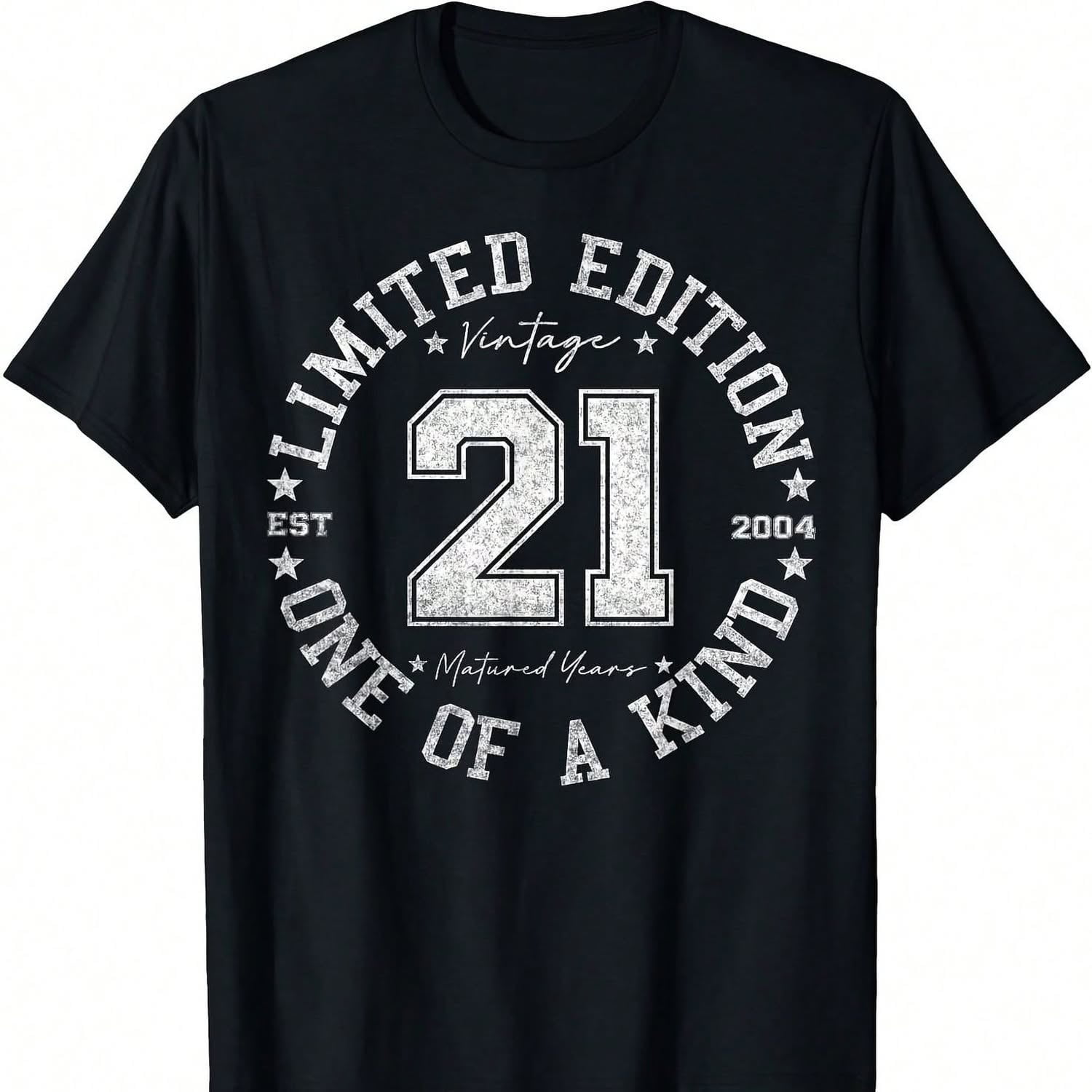 21 Year Old Gif Vintage 2004 Limited Edition Uni- T-S1Hirt Black All ...