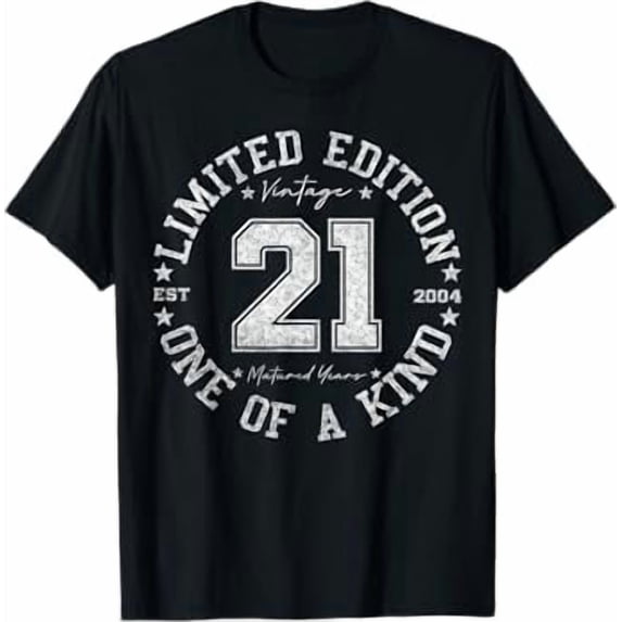 21 Year Old Gifts Vintage 2004 Edition 21st Birthday T-Shirt - Walmart.com