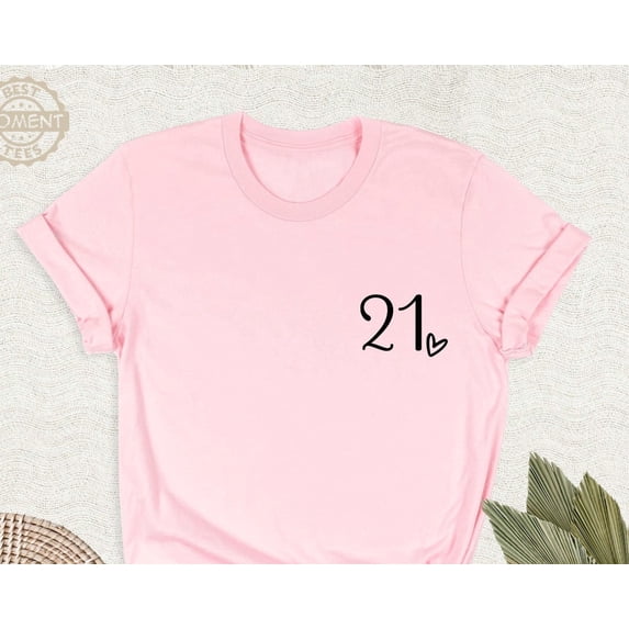 21 Years Birthday Heart Pocket Print Est 2004 Hello Twenty One Party ...