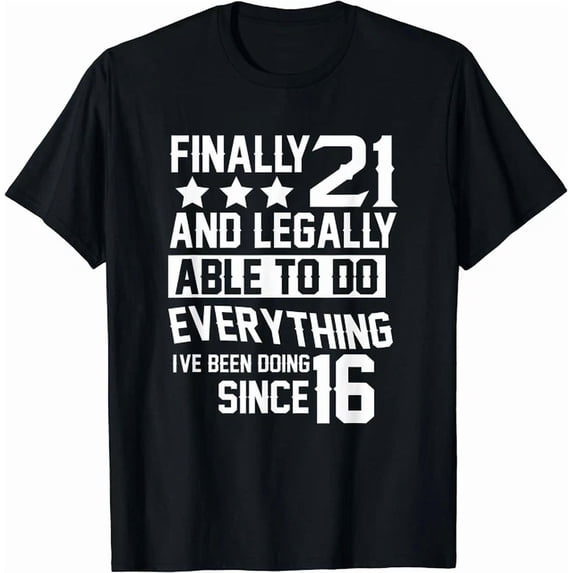 21 Years Old 21St Birthday Celebration Party Unisex S-5XL T-Shirt ...
