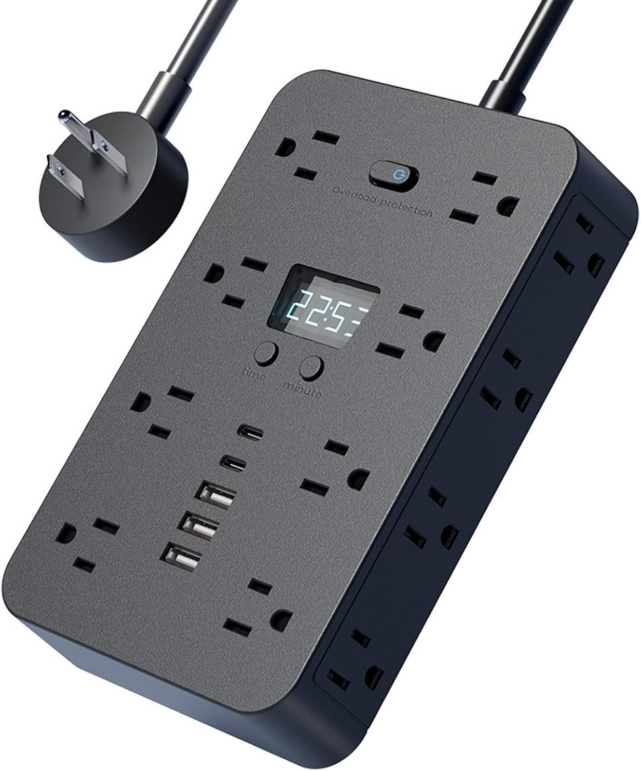21-in-1 Power Strip with Switch & Surge Protection, 1.5m/3m, 16 AC ...