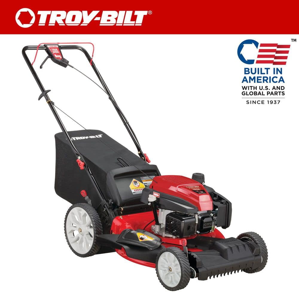 21 in. 163cc OHV Engine Front-Wheel Drive 3-in-1 Gas Walk Behind Lawn ...