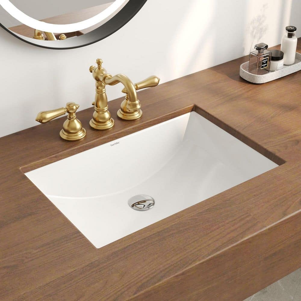 21 in. L x 15 in. W Rectangular Undermount Bathroom Sink with Overflow ...