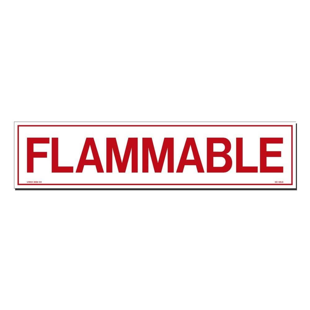 21 in. x 5 in. Decal Red on White Sticker Flammable - Walmart.com