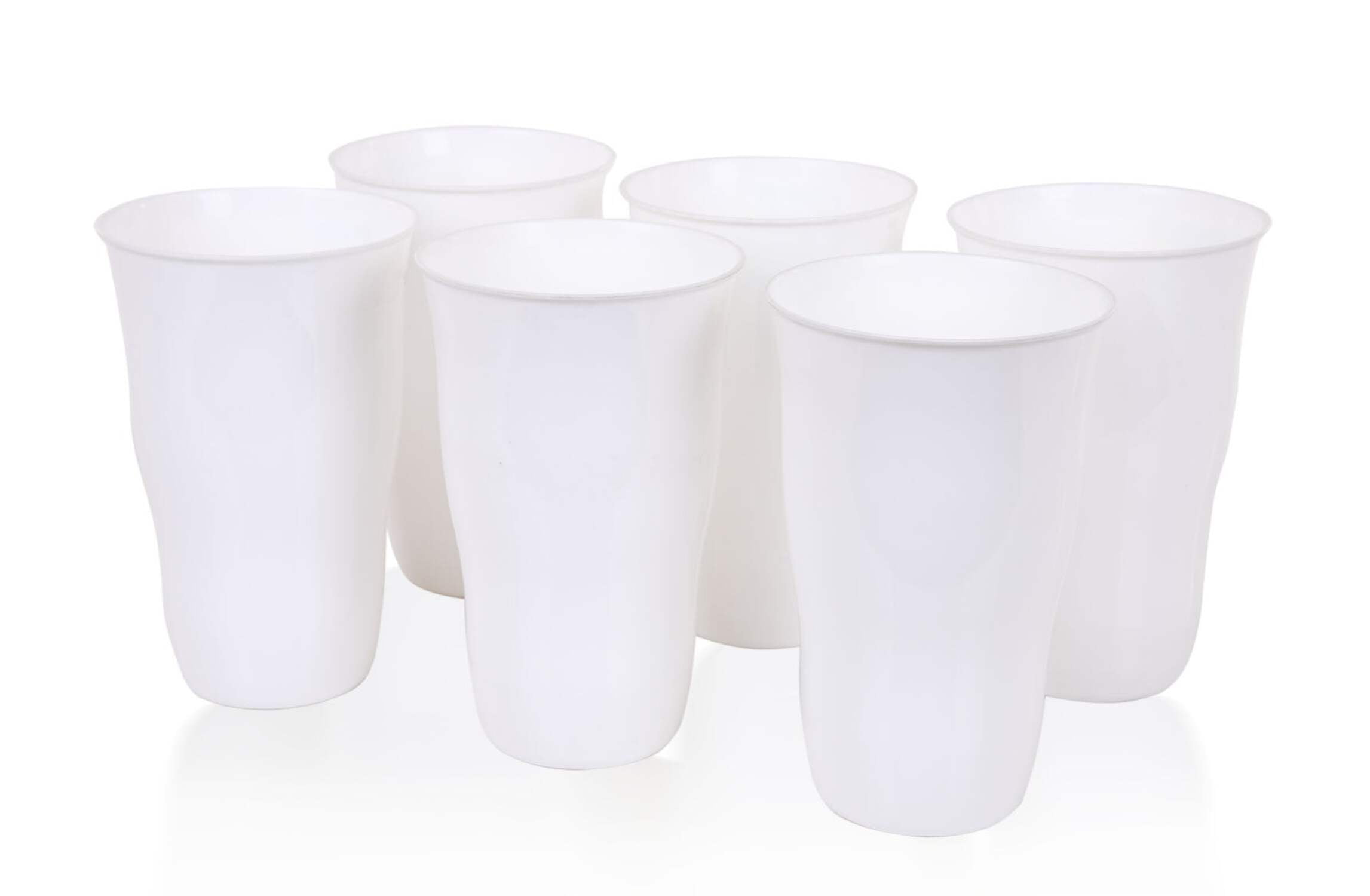 21 oz Plastic Reusable Cups, Dishwasher Safe, Set of 6, Bright Colors ...