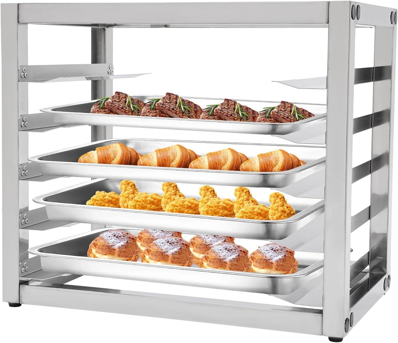 21″x 13″x 18″Stainless Steel Wall Mounted Sheet Bun Pan Rack, Baking ...