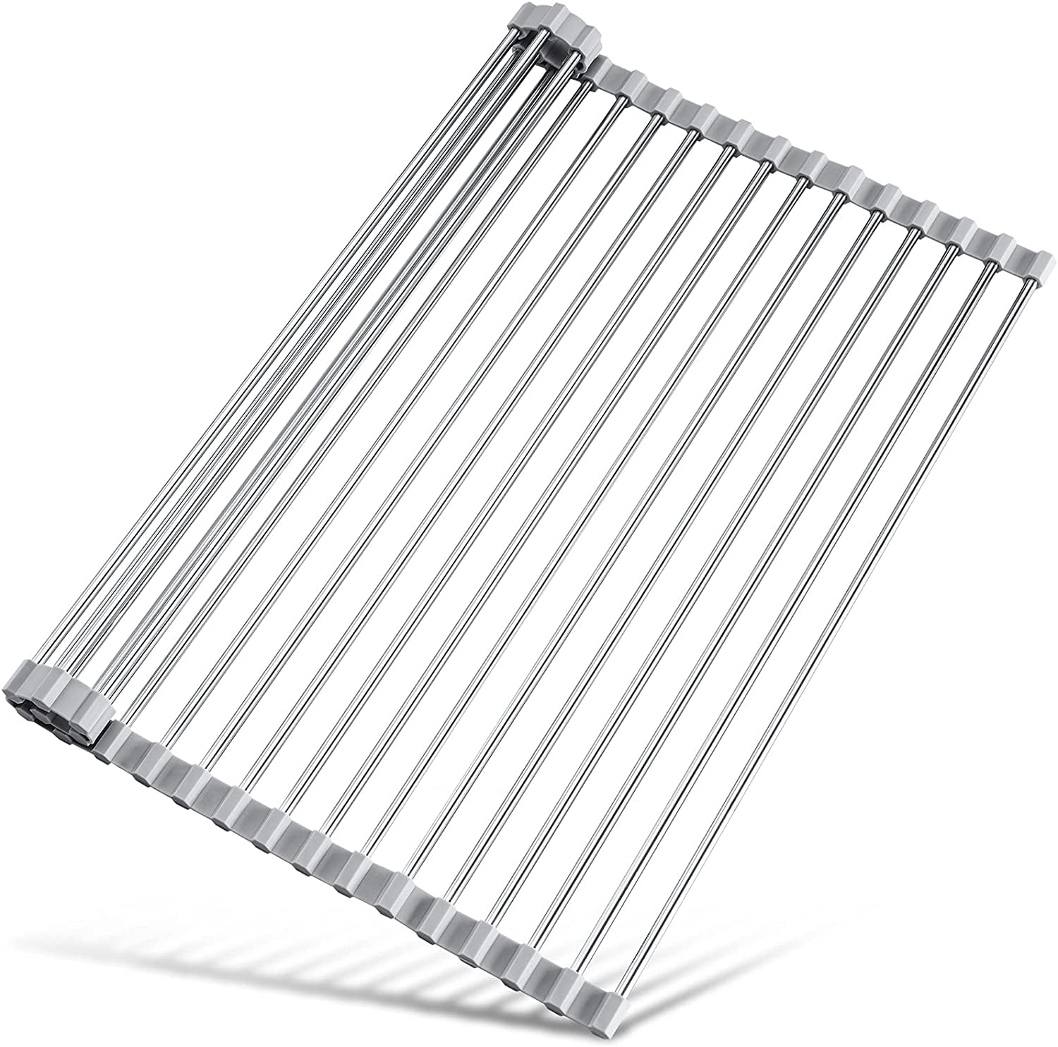 21" x 15.5" Roll Up Dish Drying Rack Over Sink Drying Rack Sink Cover ...