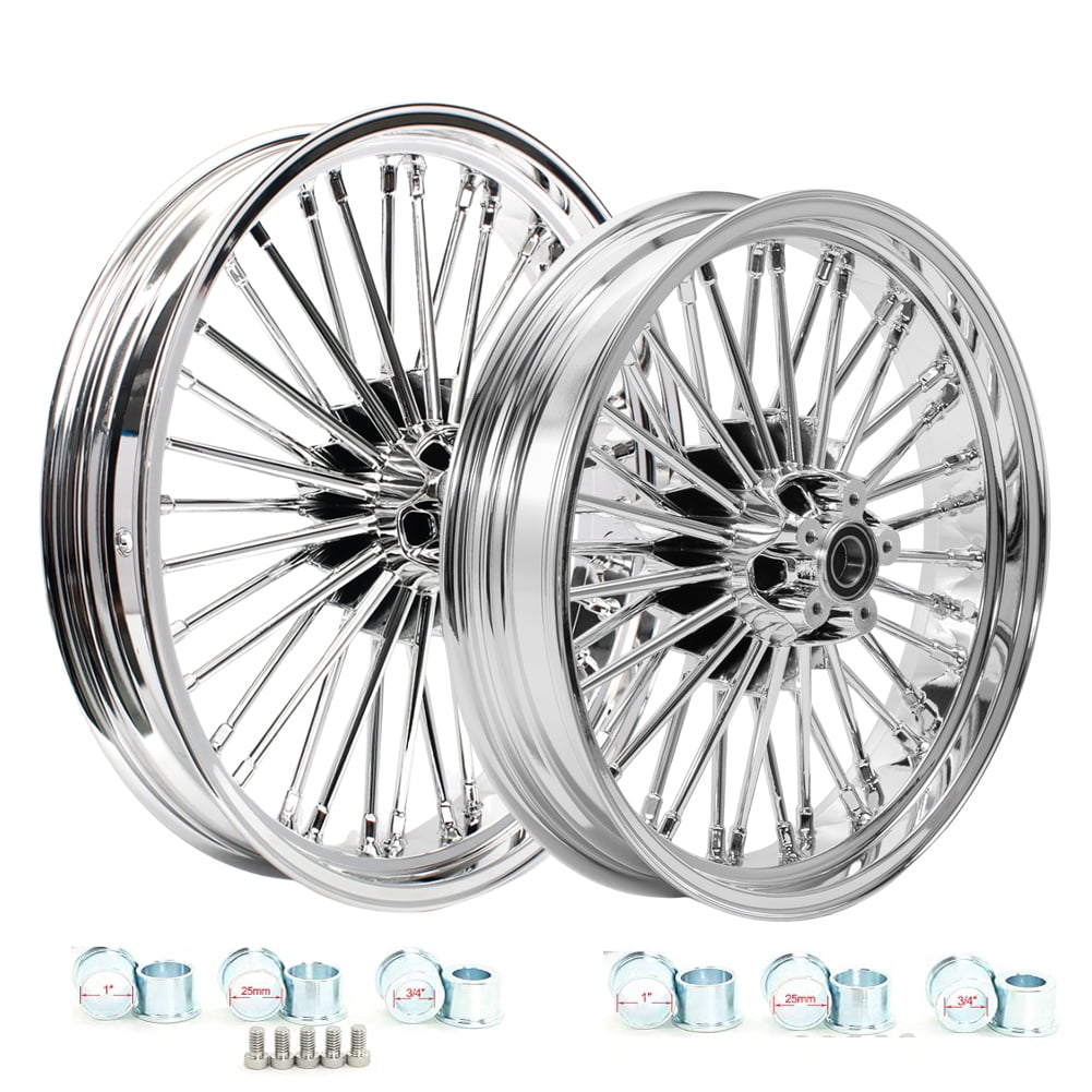 21" x 3.5" & 18" x 3.5" Fat Spoke Tubeless Wheels Rims for Harley ...