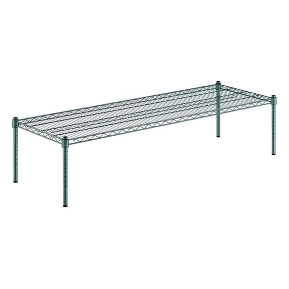 21" x 60" x 14" Green Epoxy Wire Storage Shelf, Dunnage Rack, 1 Tier ...