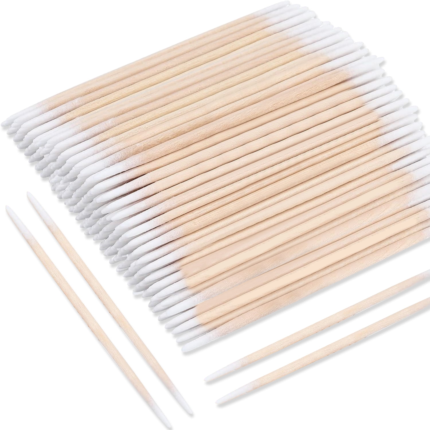Rewera 210 Cotton Swabs , Wooden Double Pointed Cotton Swabs , Cotton ...