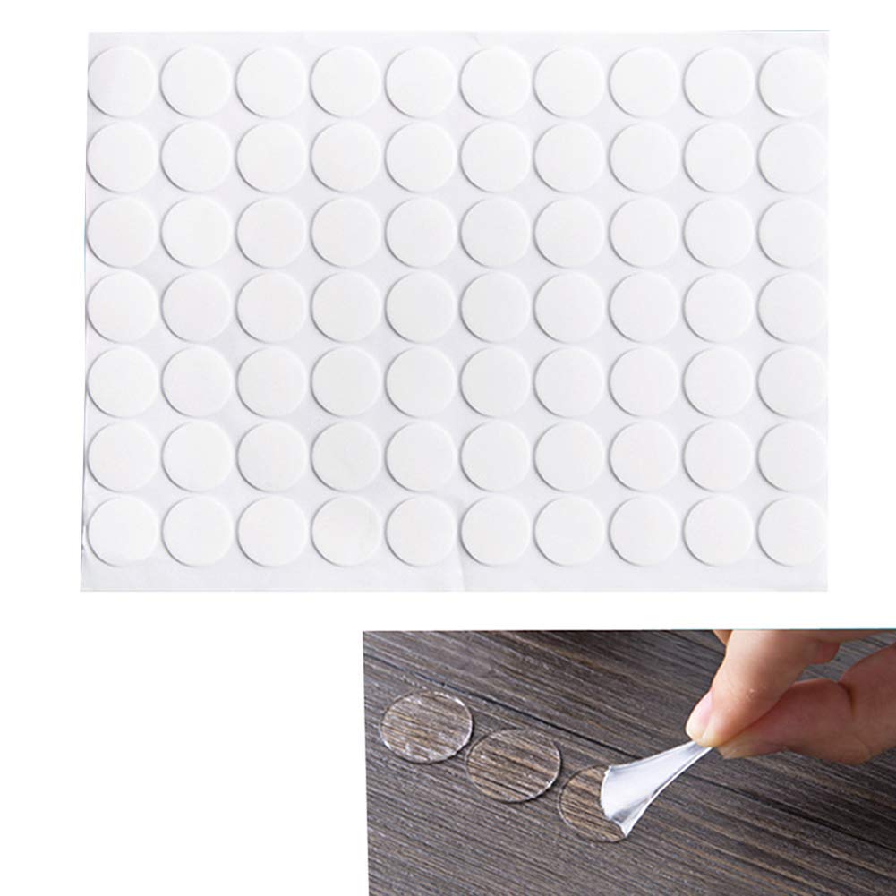 210 Count Transparent Double-Sided Tape Stickers Round Acrylic No ...