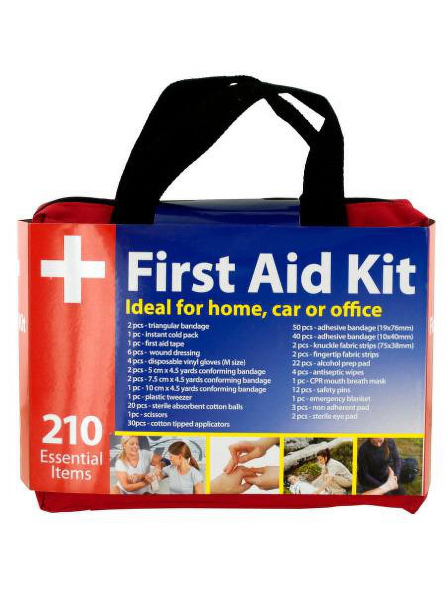 First Aid Kit In Easy Access Carrying Case (Pack Of 1) - Walmart.com