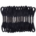 210 Yards 24 Skeins 6Ply Black Embroidery Floss Soild Stitch Thread ...