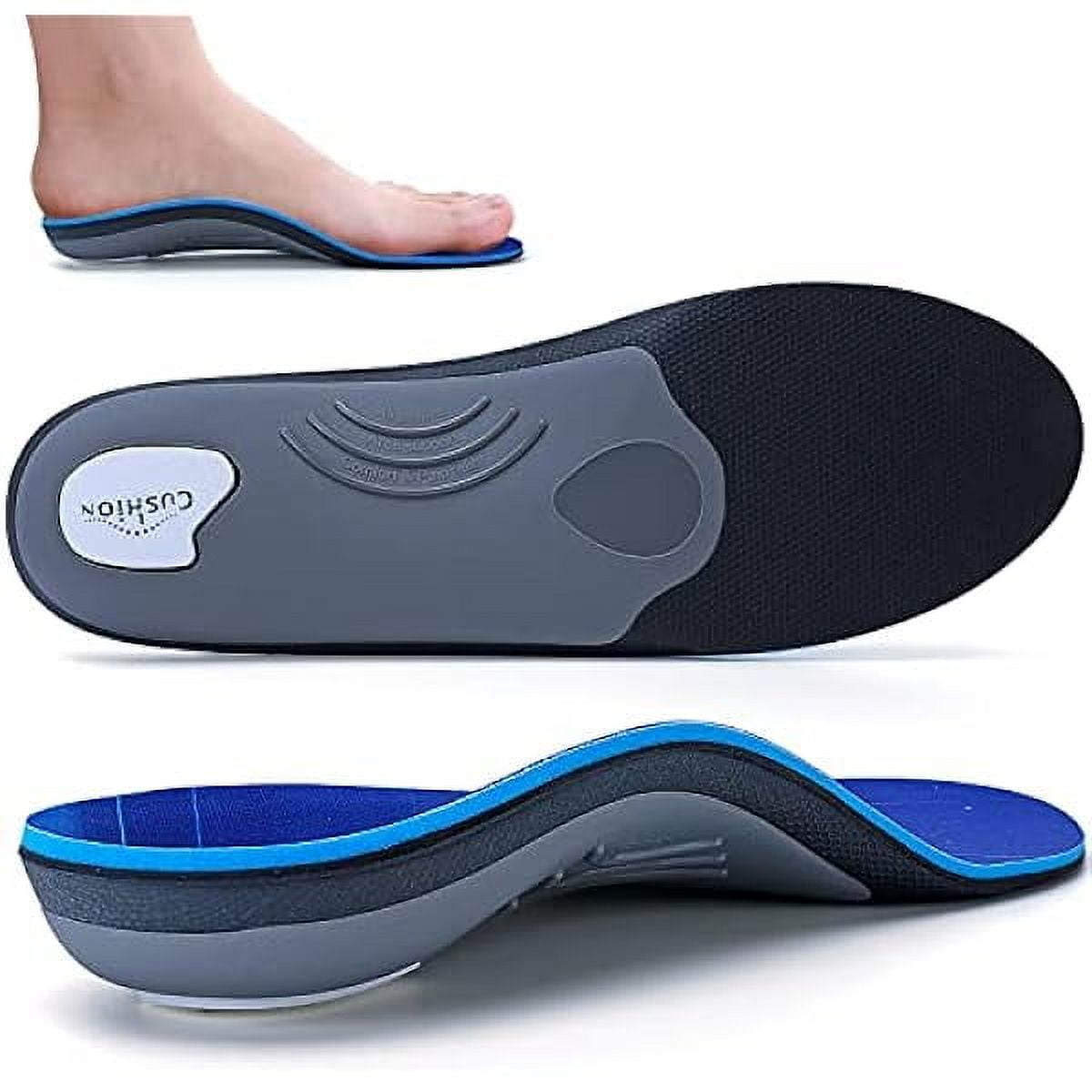 210+ lbs Plantar Fasciitis High Arch Support Insoles for Men Women, Flat Feet Orthotic Insert ...