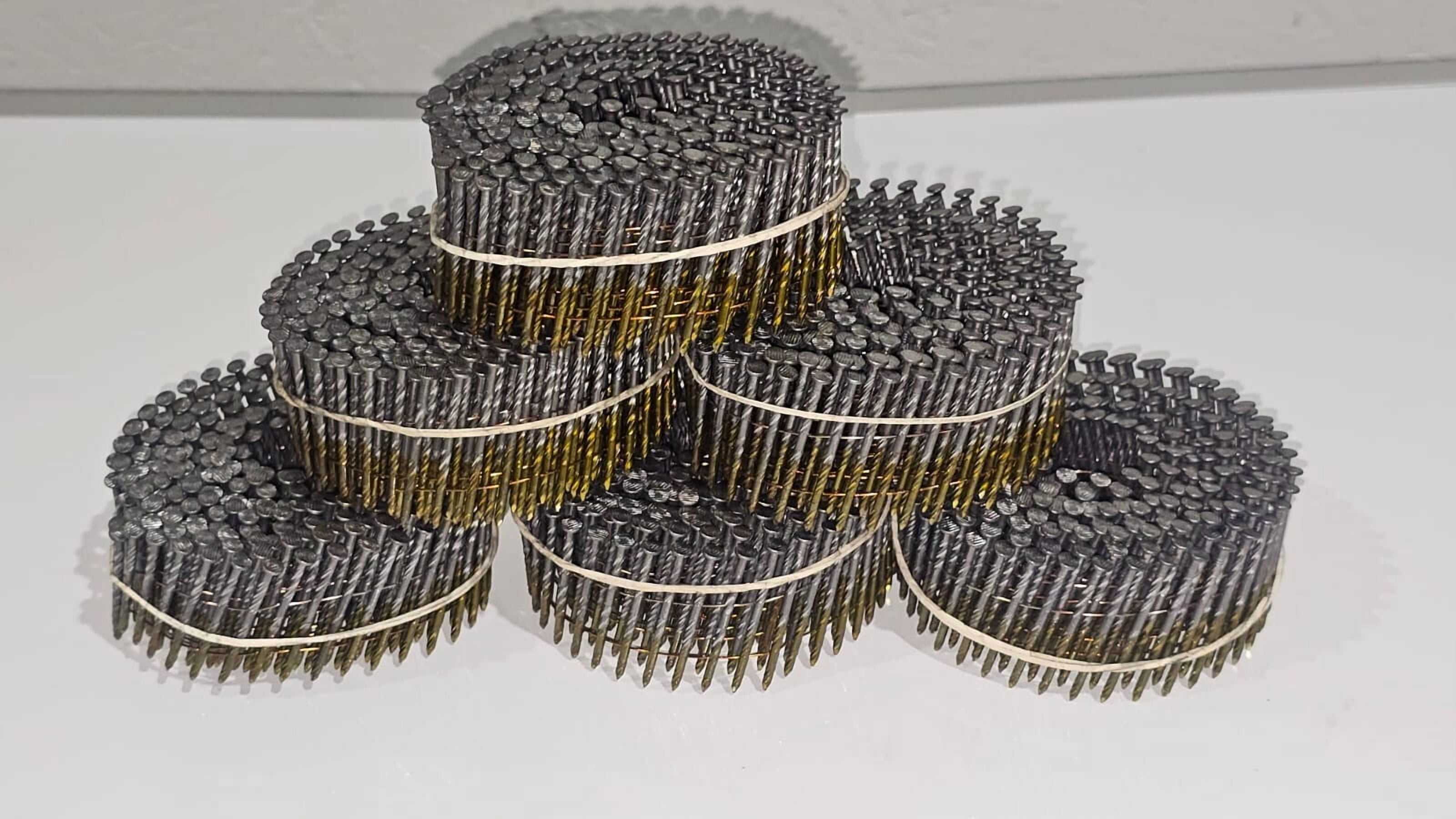 2100 Count Coil Screw Nails 1-3/4" x 0.086" Pallet Roofing Framing ...