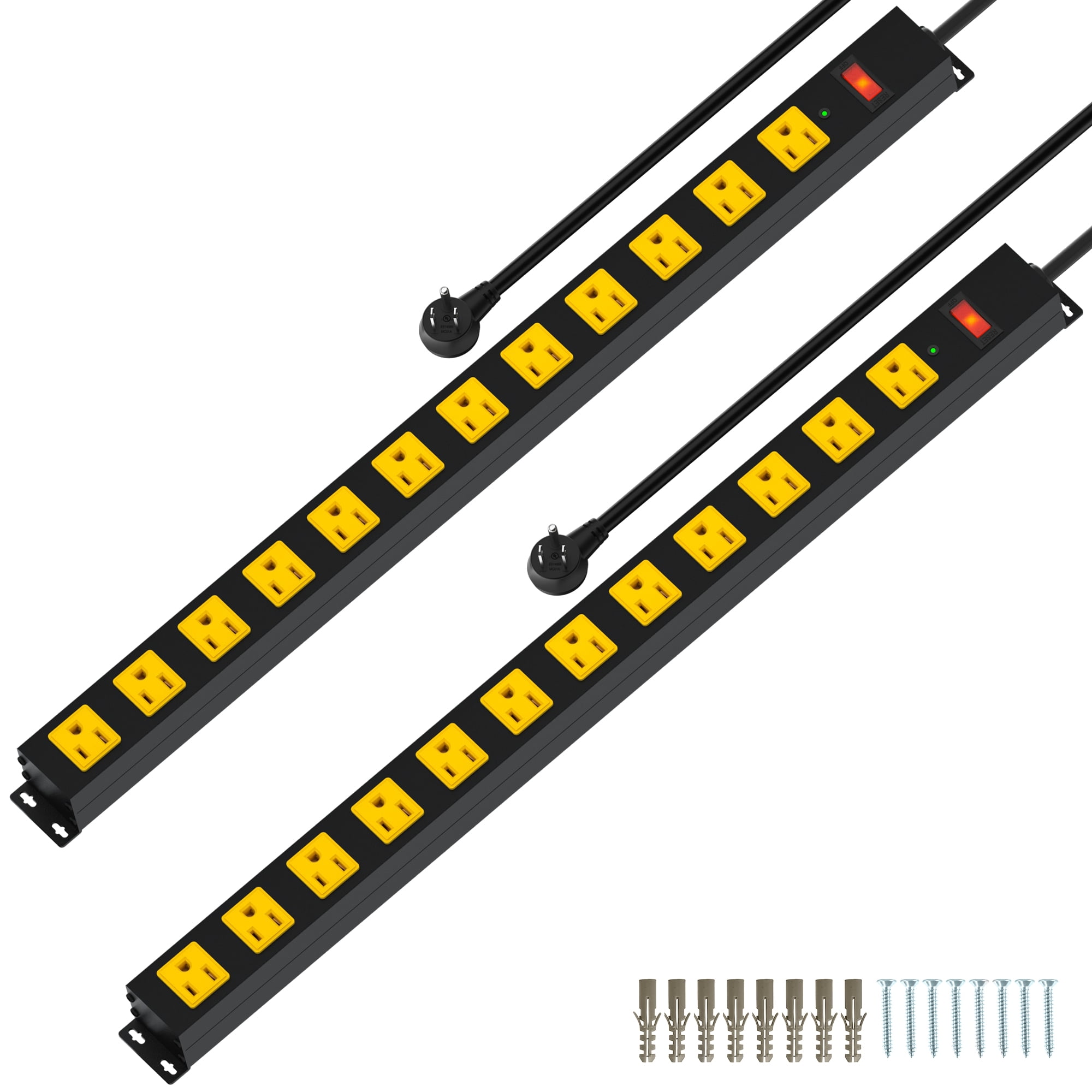 2100 Joules Surge Protector, 6FT Power Cord, Wide Spaced Outlet Power ...