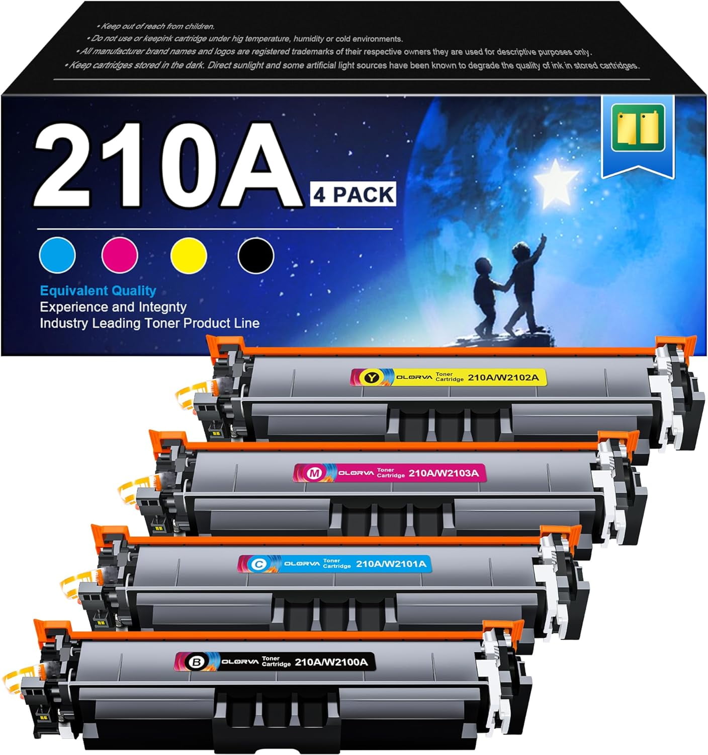 210A 210X Toner Cartridges 4 Pack | Replacement for HP 210A 210X ...