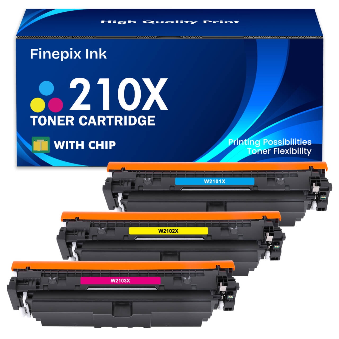 210A Toner Cartridge (With Chip) Compatible for HP 210A 210X W2100A ...