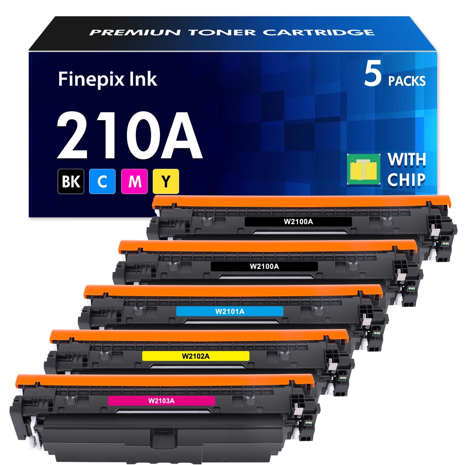 210A Toner Cartridge (With Chip) Compatible for HP 210A 210X W2100A ...
