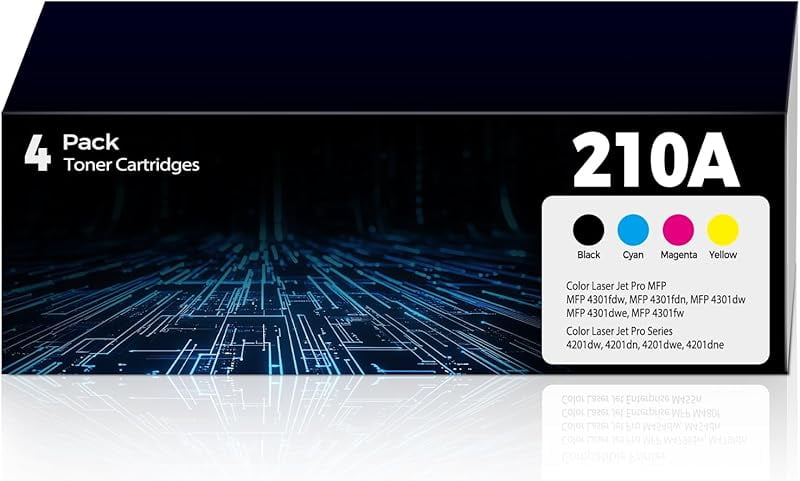 210A Toner Cartridges Compatible for HP 210A 210X Toner Color Laser Jet ...